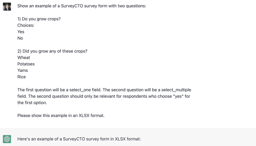 Survey Design with AI: ChatGPT - SurveyCTO