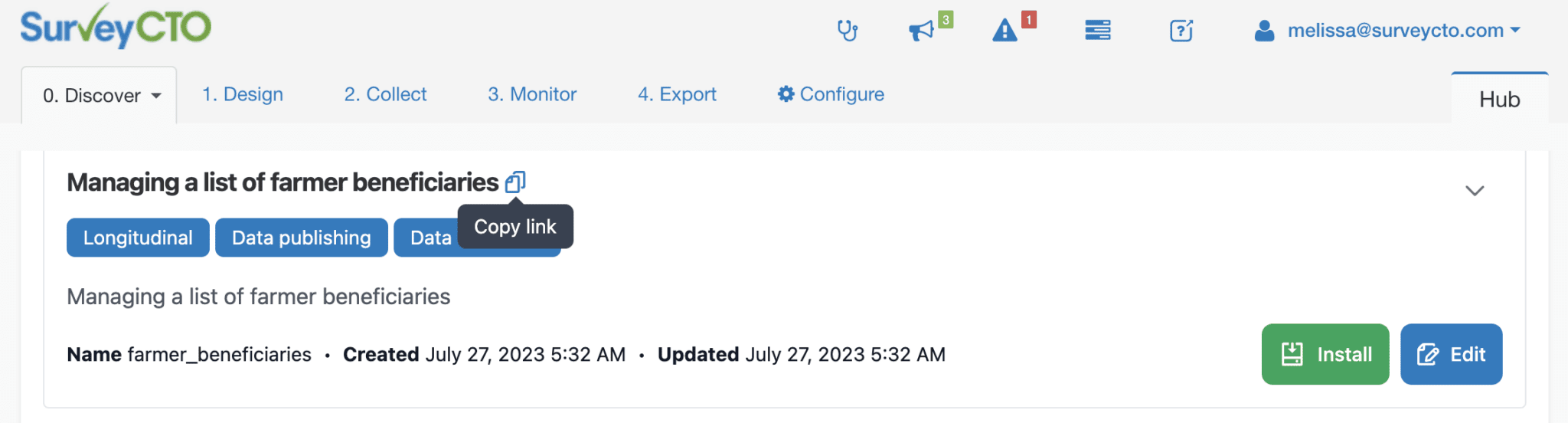 Discover the Hub: Template Gallery - SurveyCTO